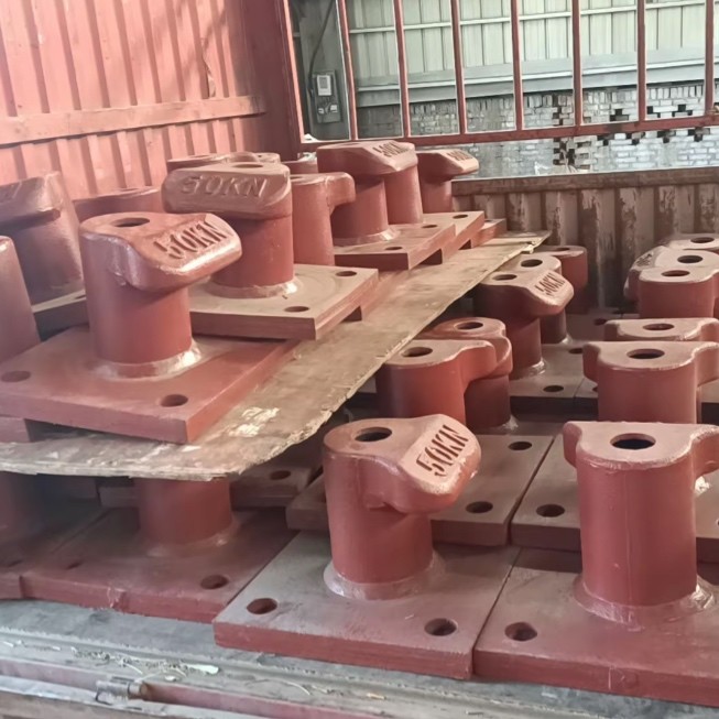 เสาหลักผูกเรือเหล็กหล่อ T Head 50KN HT200 เสาหลักท่าเรือ เสาหลักเทียบ ...