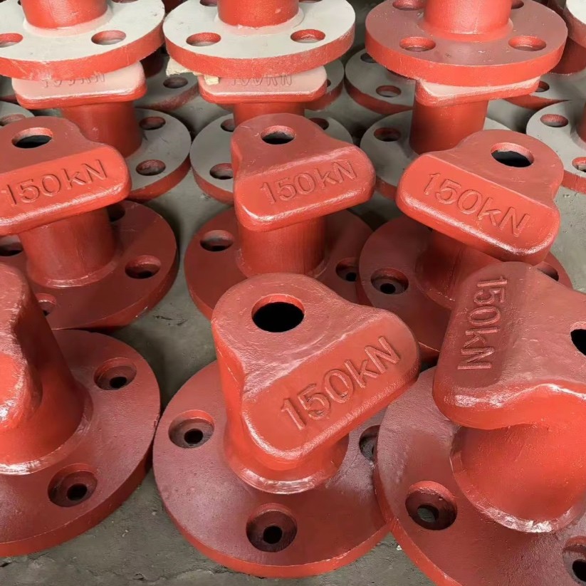 150KN T 머리 Cast Iron Cross Bit Bollard Pier Bollards 닦은 매킹 보호