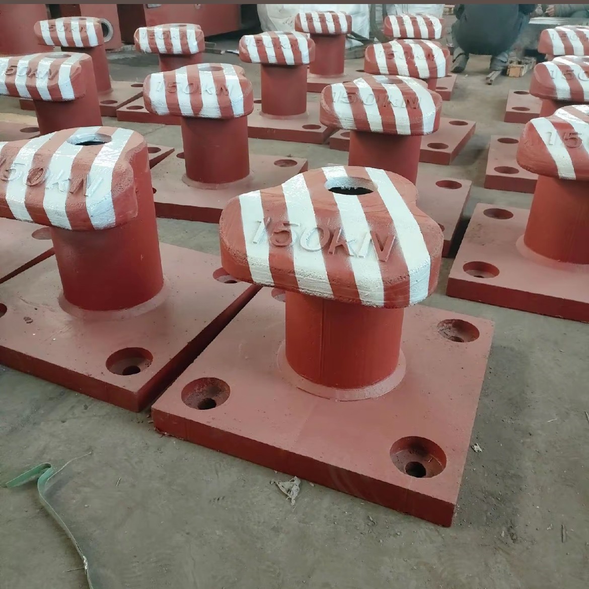 150KN T Type Cast Iron HT200 Mooring Bollards Cast Bollard Galvanized ...