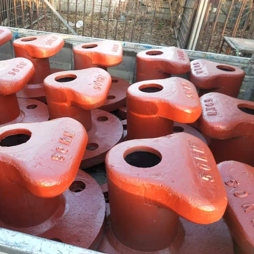 เสาหลักผูกเรือเหล็กหล่อ T Head 50KN HT200 เสาหลักท่าเรือ เสาหลักเทียบ ...