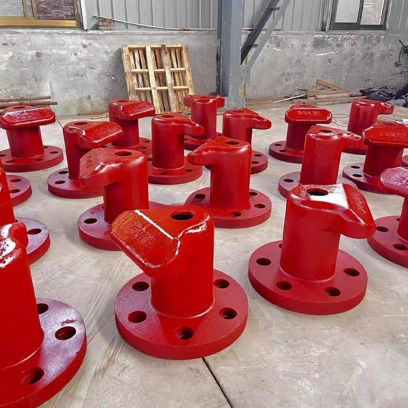 250KN Tee Type Cast Iron Dock Bollards Cross Bitt Bollard Galvanized ...