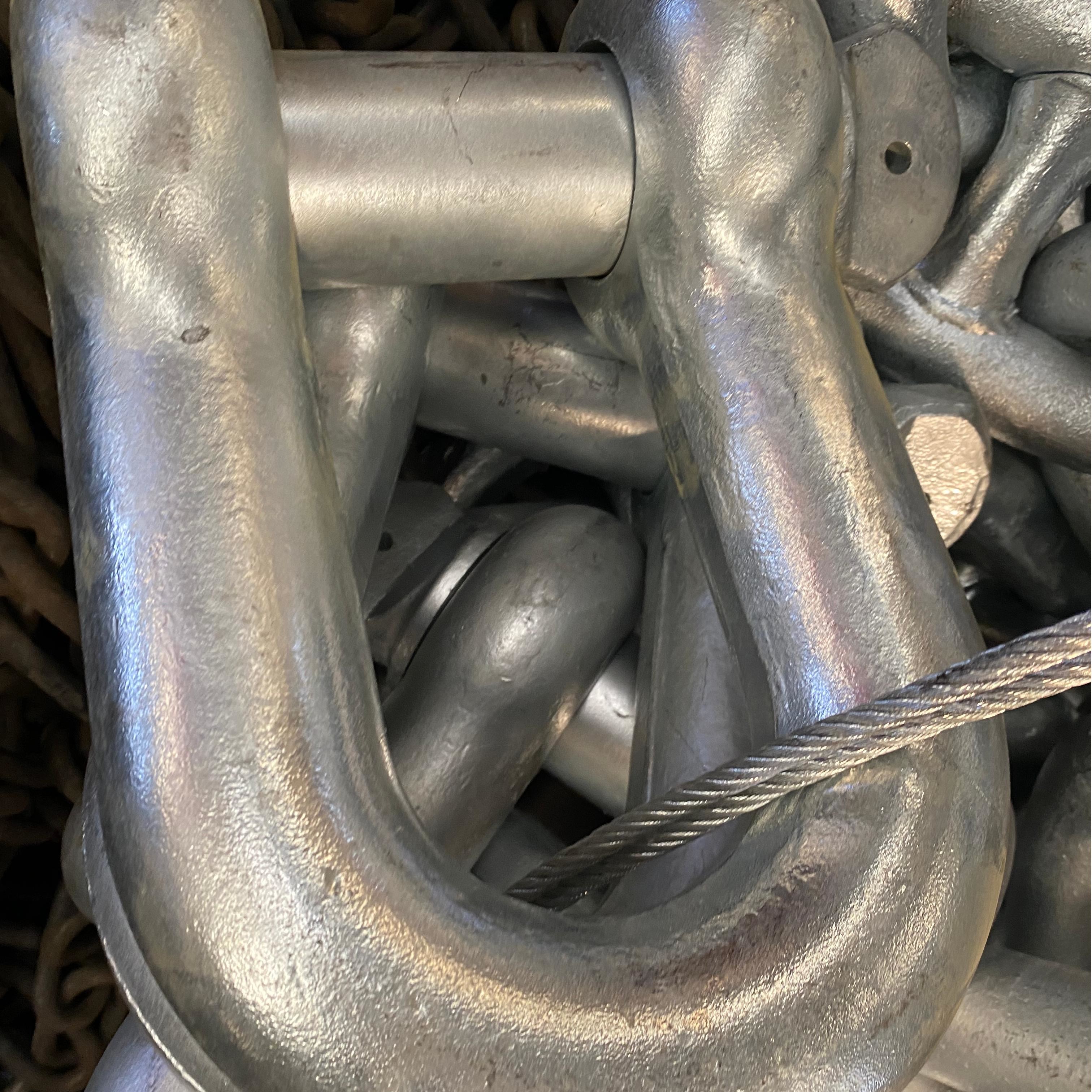 60mm Galvanized Steel Stud Link Anchor Chain Ship Anchor Chain Ship ...