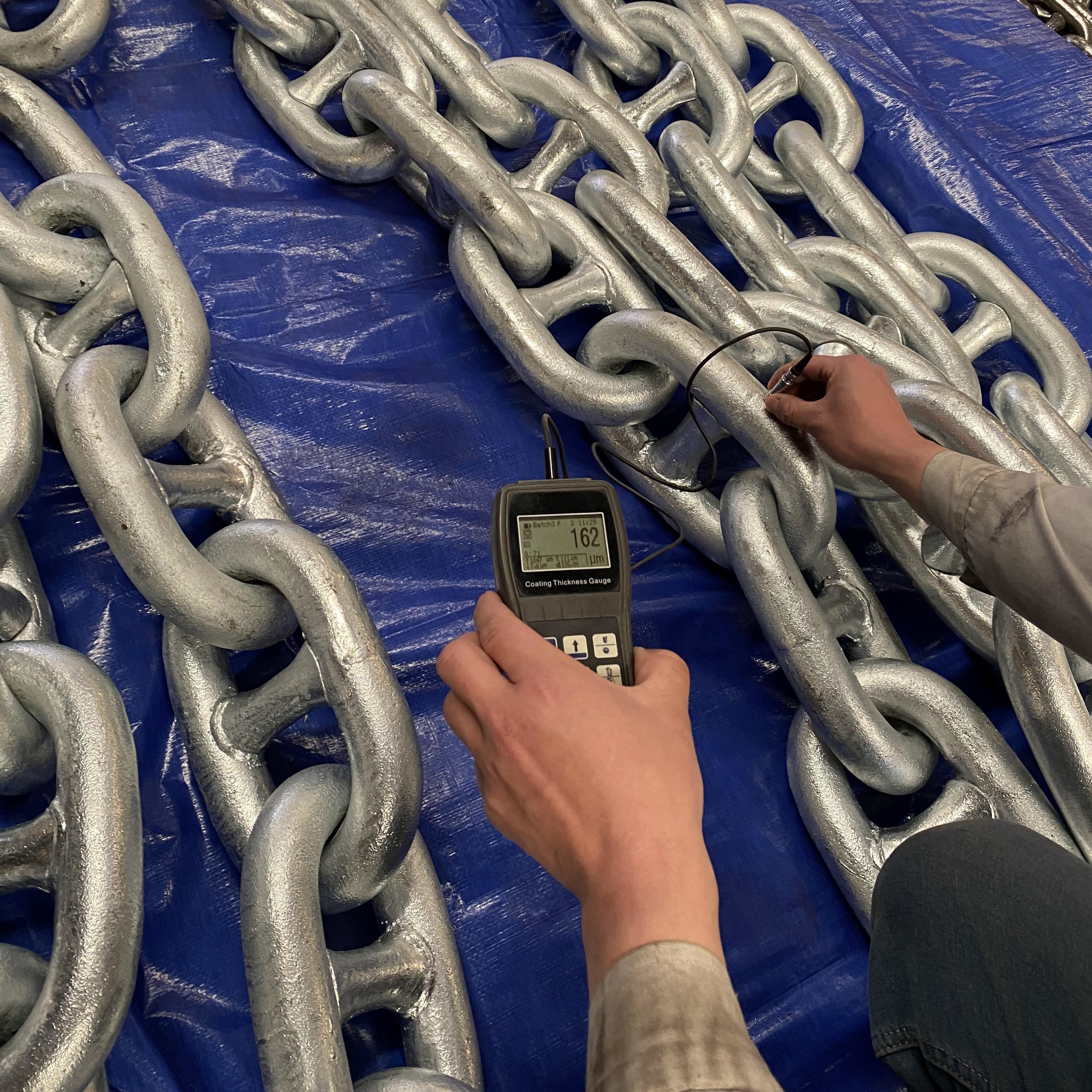 120mm Anchor Chains High Strength Alloy Steel Galvanized Stud Link ...