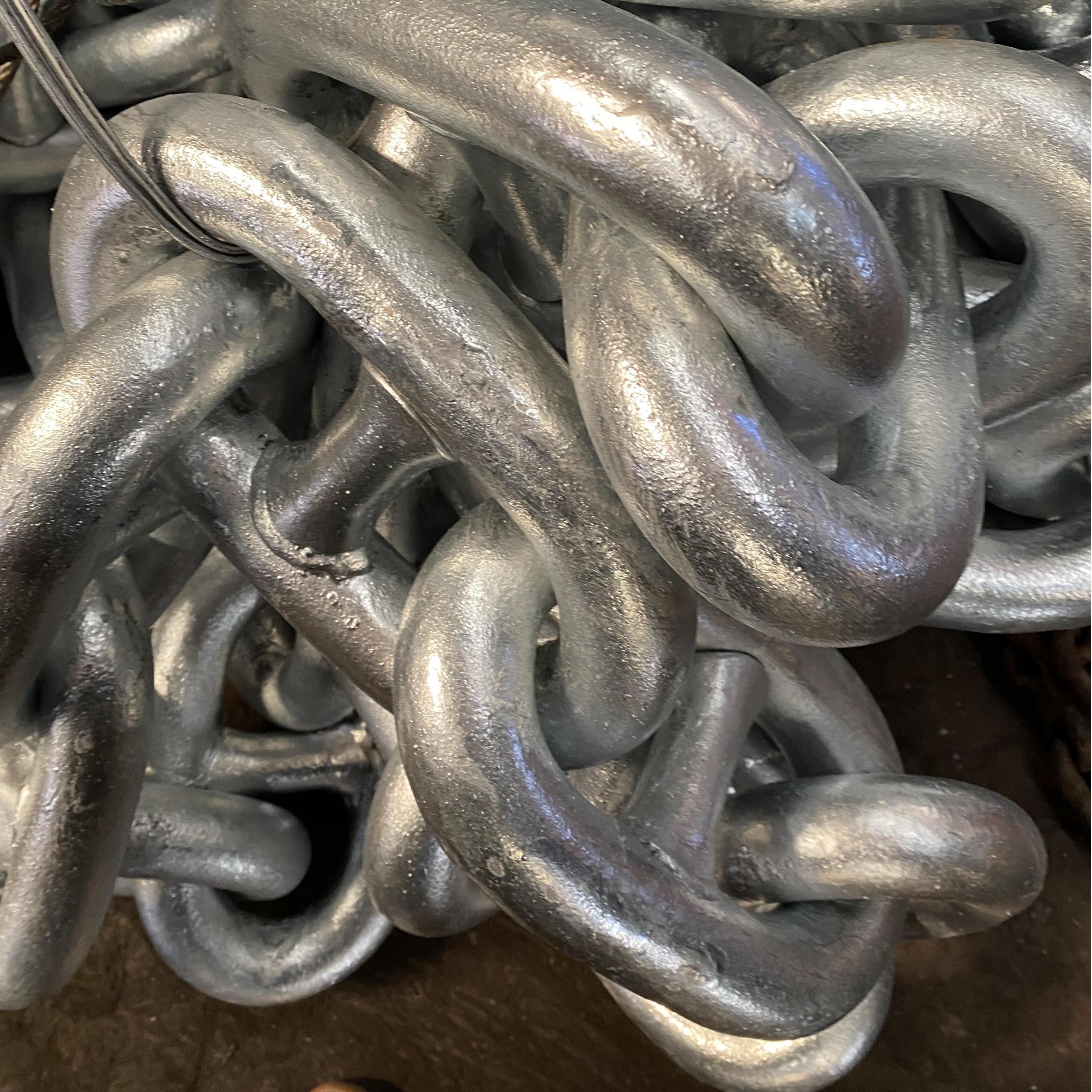 60mm Galvanized Steel Stud Link Anchor Chain Ship Anchor Chain Ship ...