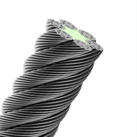Galvanizing Triple Strand Twisted Steel Wire Rope Sling 22mm Fiber Core