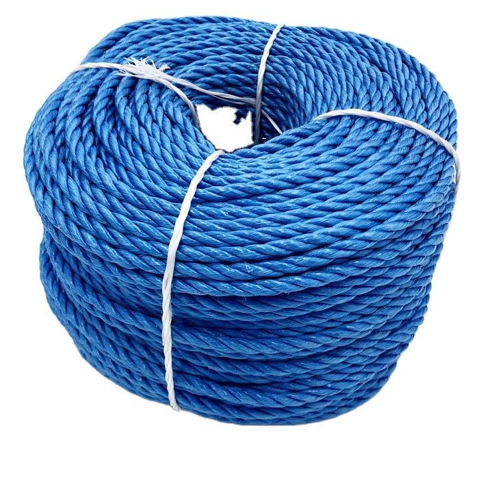 3 Strand Twisted Yellow Blue White Color Polypropylene pp Marine Ropes ...